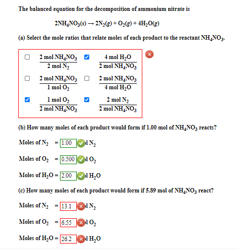 Solved The balanced equation for the decomposition of | Chegg.com