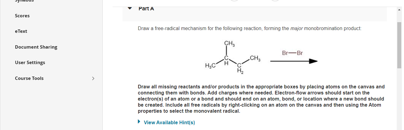 Solved Draw a free-radical mechanism for the | Chegg.com