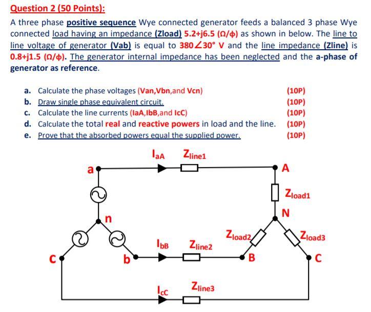 Solved Question 2 (50 Points): A three phase positive | Chegg.com