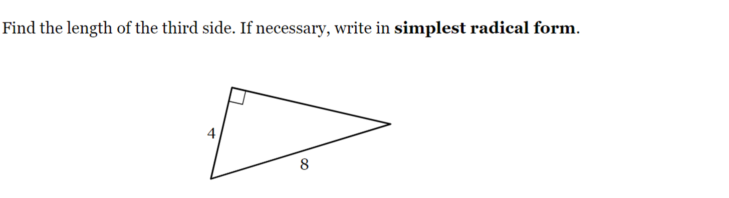 Solved Find the length of the third side. If necessary, | Chegg.com
