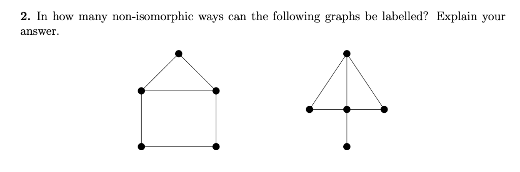 Solved 2. In how many non-isomorphic ways can the following | Chegg.com