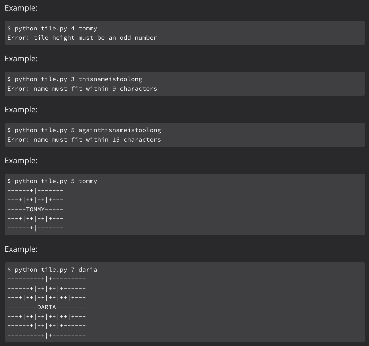 Solved Example Python Tilepy 4 Tommy Error Tile Height