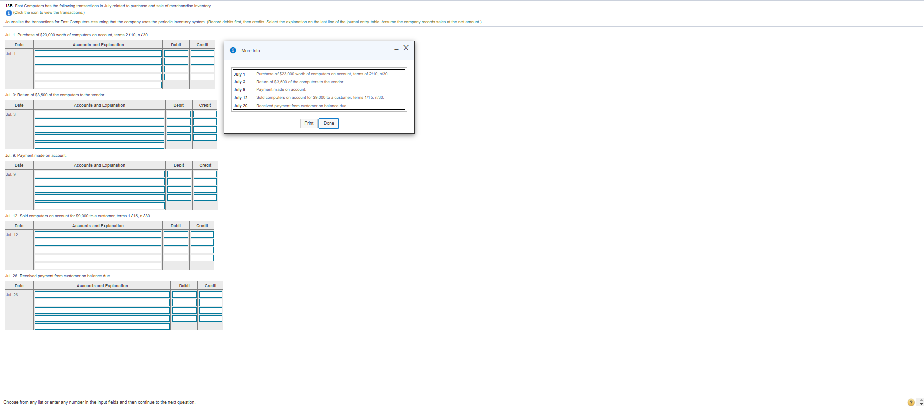 Solved 138. Fast Computers has the following transactions in | Chegg.com