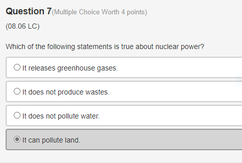 Solved Question 7(Multiple Choice Worth 4 points) (08.06 LC) | Chegg.com