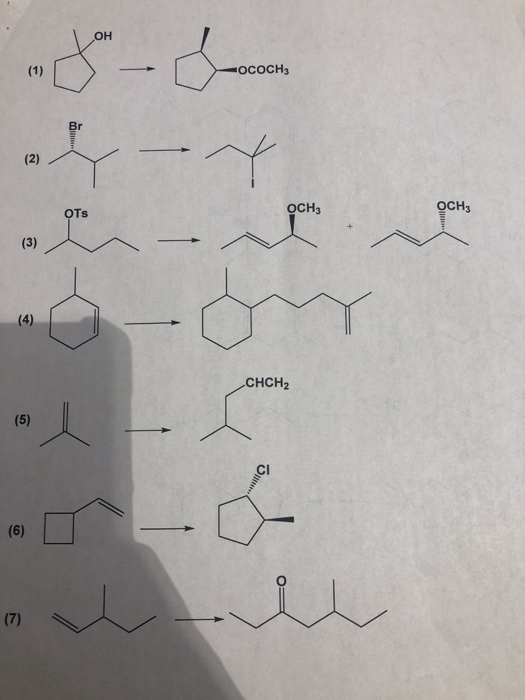 Solved он OCOCH3 Br (2) OCH3 OCH OTs CHCH2 | Chegg.com