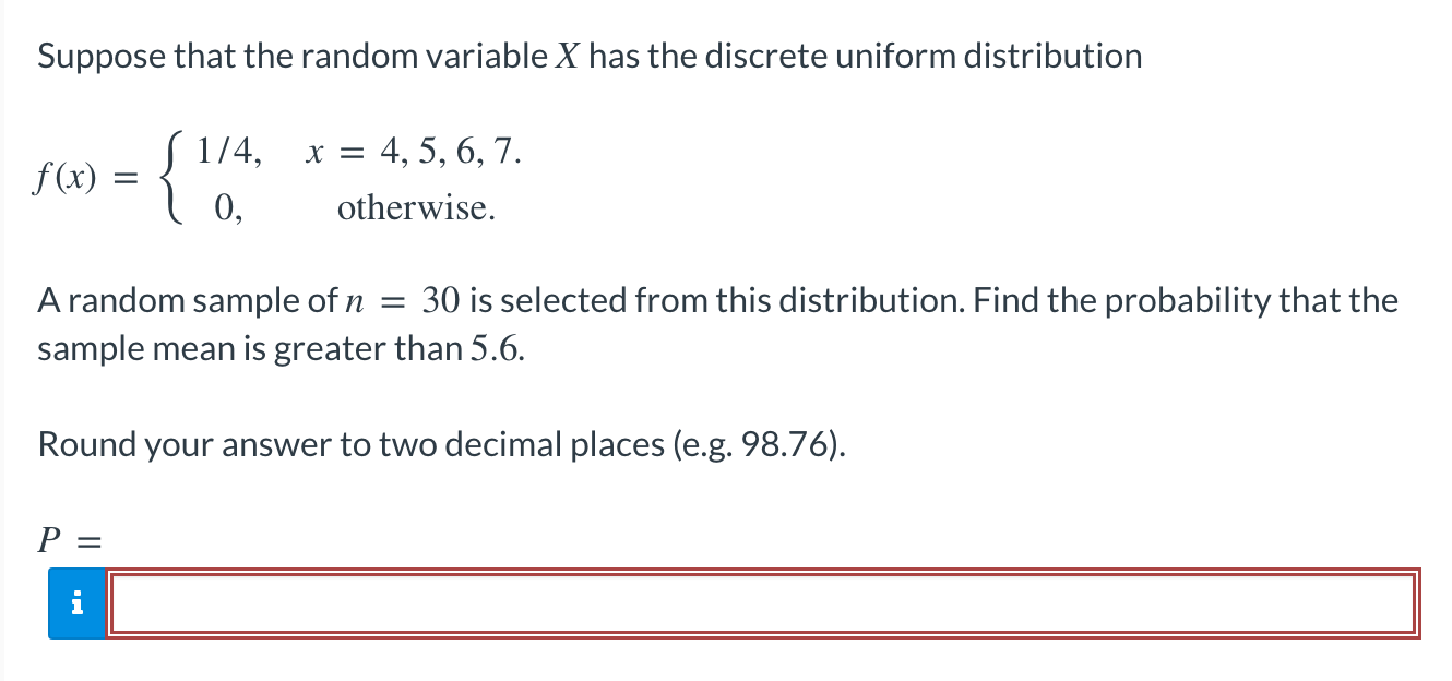 Solved Suppose That The Random Variable X Has The Discrete 4585