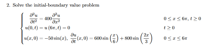Solved Solve the initial-boundary value problem | Chegg.com