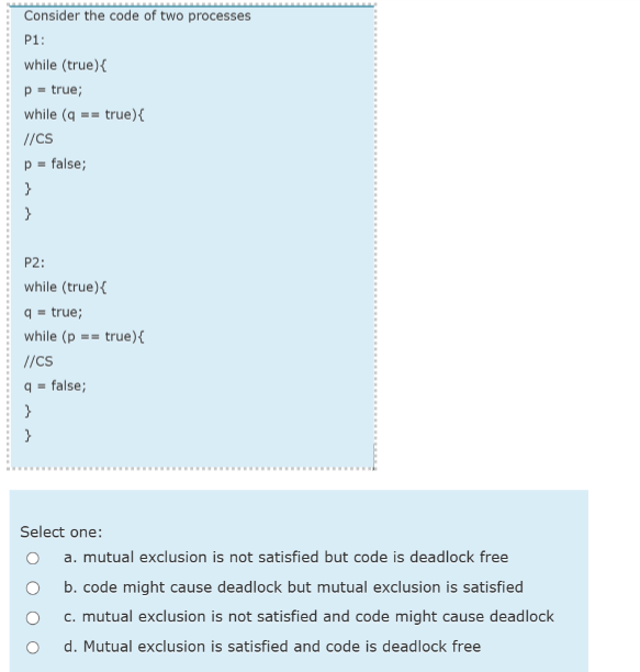 Solved Consider the code of two processesP1:while (true) {p= | Chegg.com