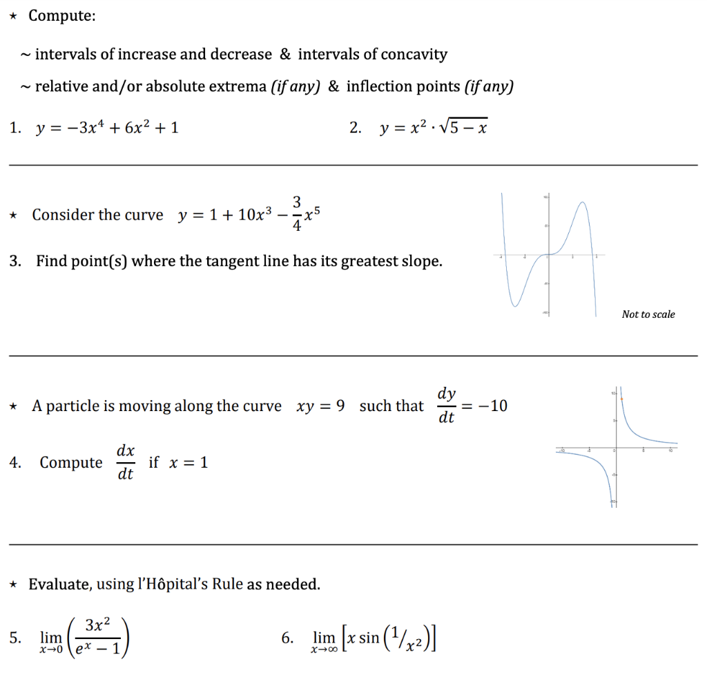 Solved * Compute: ~ intervals of increase and decrease & | Chegg.com