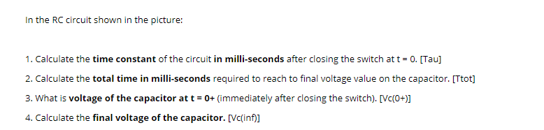 Solved R1 t=0 + + VS R2 с VC I In the RC circuit shown in | Chegg.com