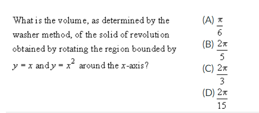 Solved What is the volume, as determined by the washer | Chegg.com