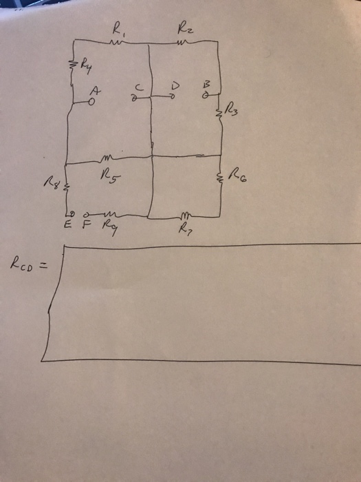 Solved The circuit is the same and looking for Rac, Rcd, | Chegg.com