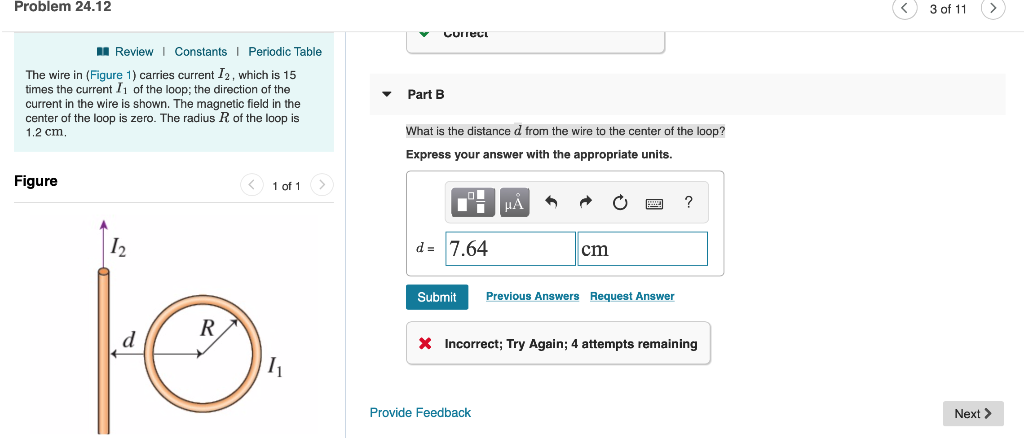 Solved The wire in (Figure 1) carries current I2, which is | Chegg.com