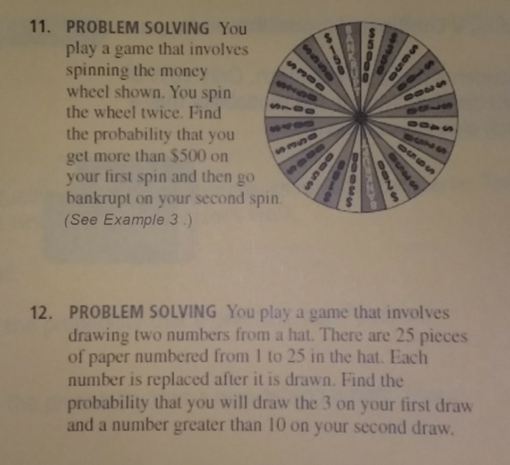 Solved 11. PROBLEM SOLVING You play a game that involves1A0 | Chegg.com