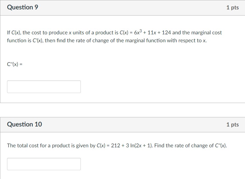 Solved If C(x), the cost to produce x units of a product is | Chegg.com