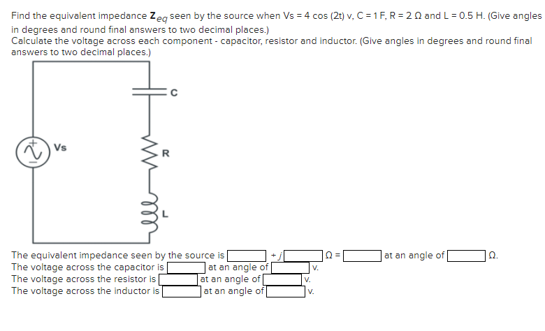 Solved Find the equivalent impedance Zeq seen by the source | Chegg.com