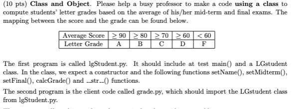 Solved (10 pts) Class and Object. Please help a busy | Chegg.com