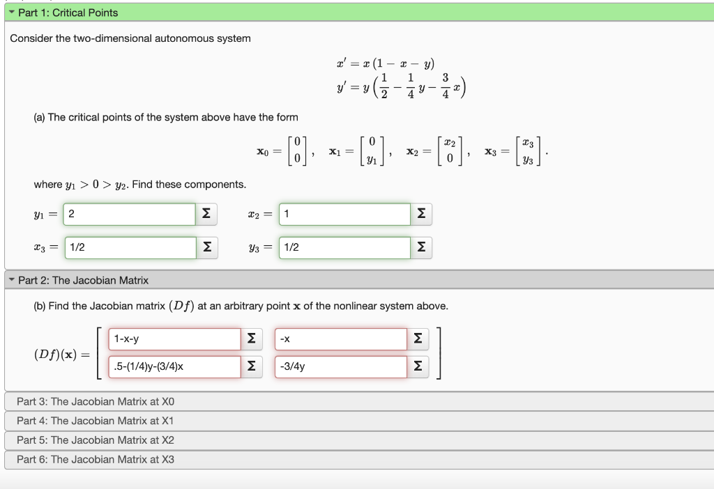 Solved Part 1: Critical Points Consider the two-dimensional | Chegg.com