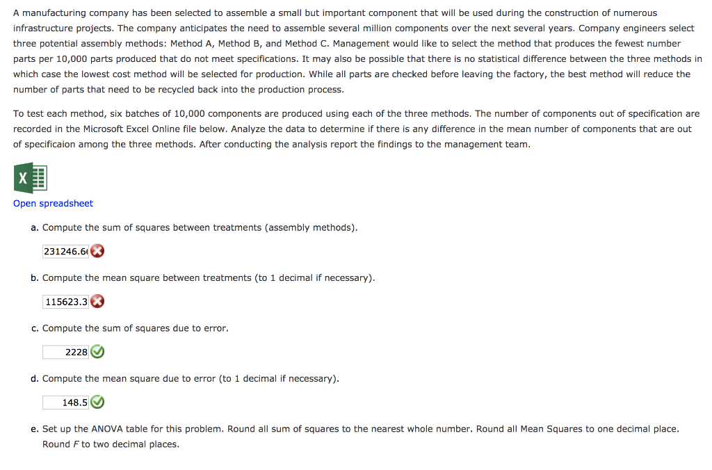 Solved A manufacturing company has been selected to assemble | Chegg.com