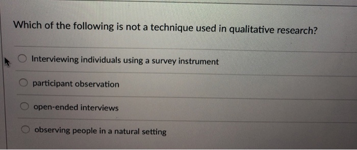 Solved Which Of The Following Is Not A Technique Used In Chegg