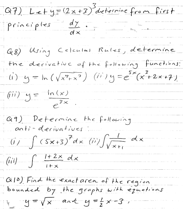 Solved Q7). Let y=(2x+3)3 determine from first principles | Chegg.com