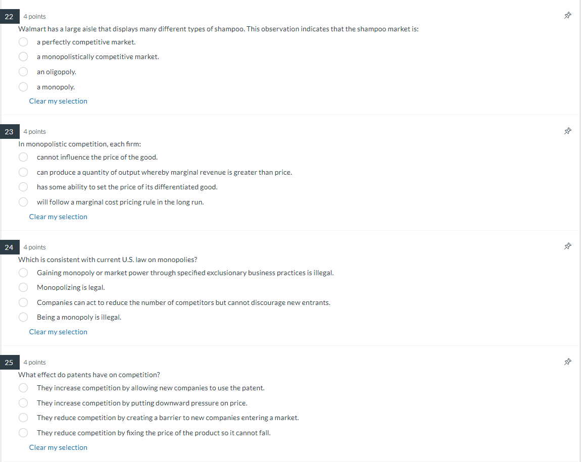 Solved 24 points Walmart has a large aisle that displays | Chegg.com