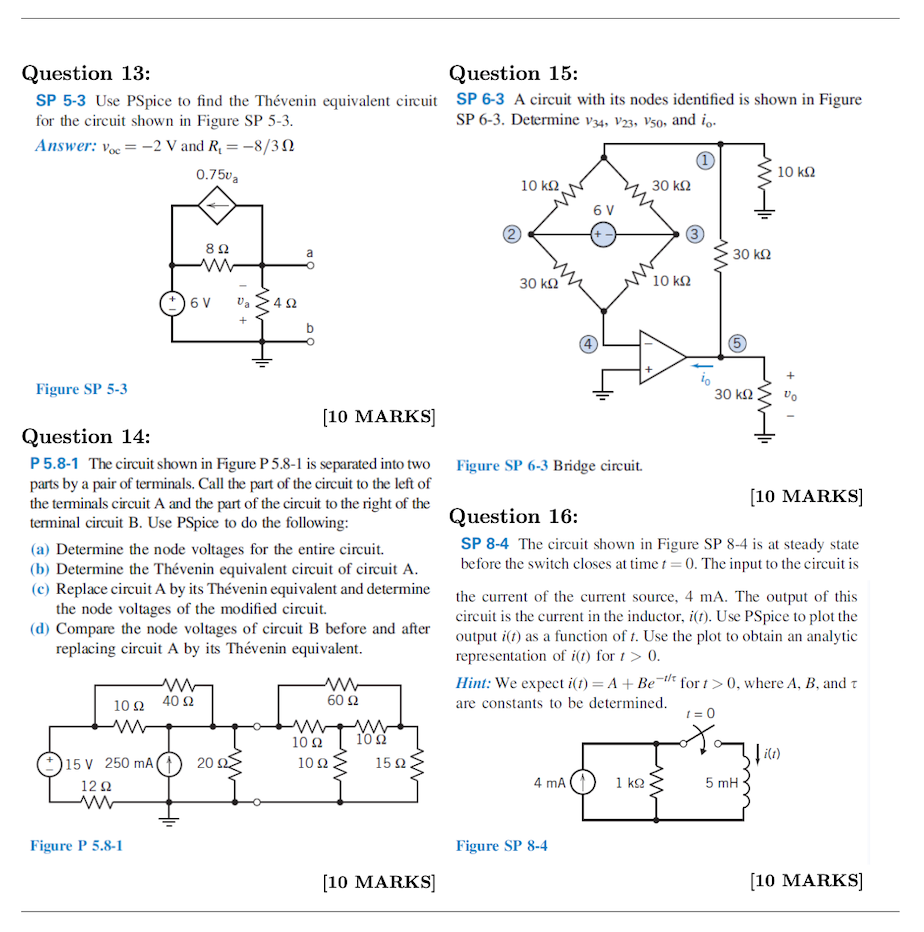 Solved • Section 2 contains a few LTspice problems. These | Chegg.com