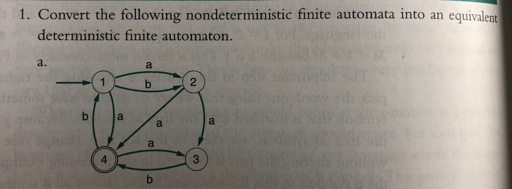 Solved 1. Convert the following nondeterministic finite | Chegg.com