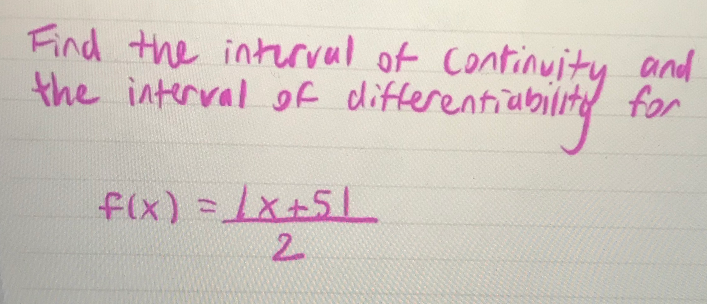 Solved Find the interval of continuity and for the interval | Chegg.com
