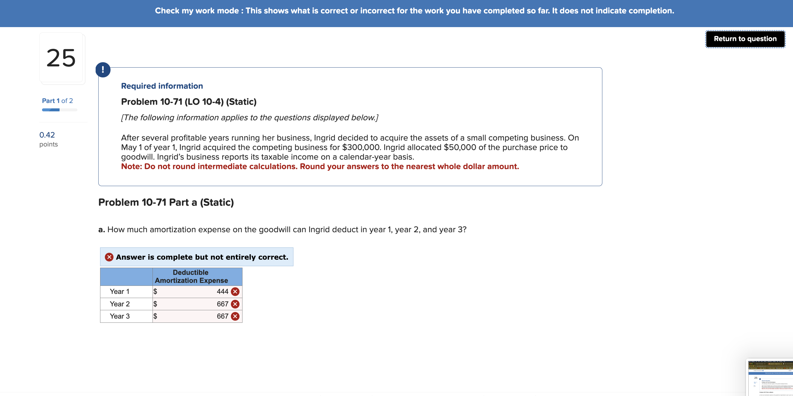 Solved Required information Problem 10-71 (LO 10-4) (Static) | Chegg.com