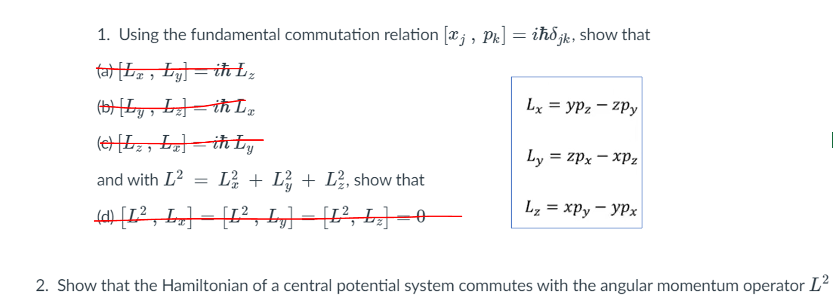 Solved 1. Using the fundamental commutation relation (X; , | Chegg.com