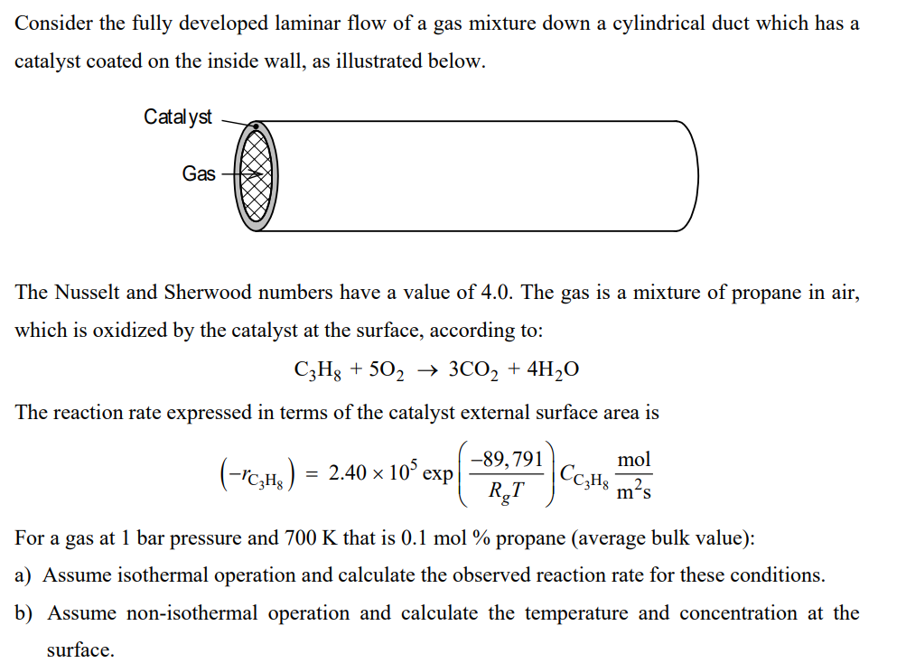 Solved Consider the fully developed laminar flow of a gas | Chegg.com