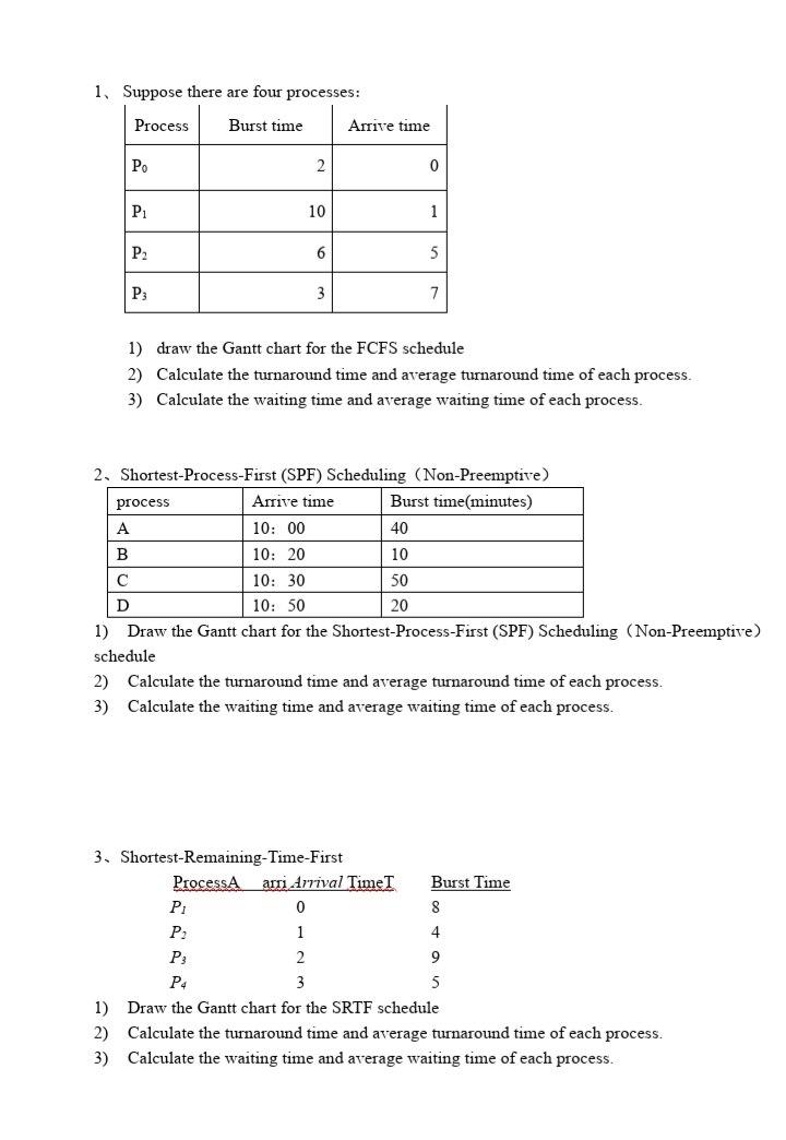 Solved 1. There are N processes in single CPU System How | Chegg.com