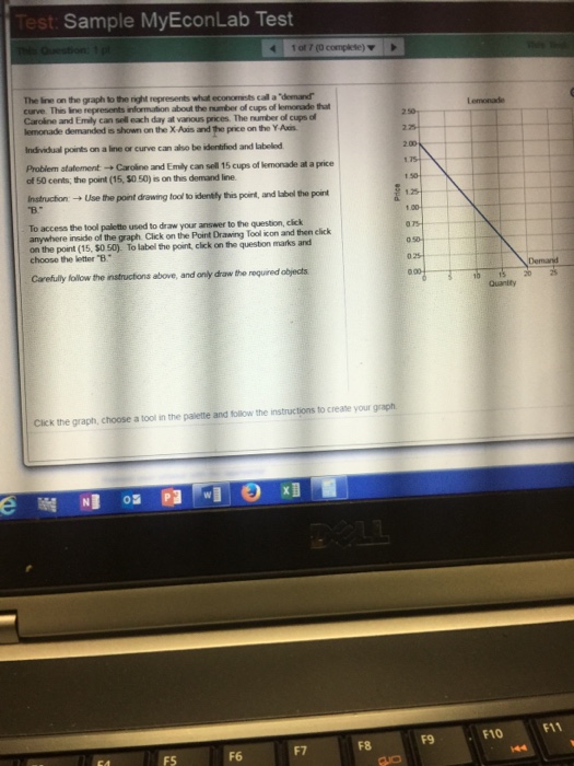 Solved st Sample MyEconLab Test curve This ine represents | Chegg.com
