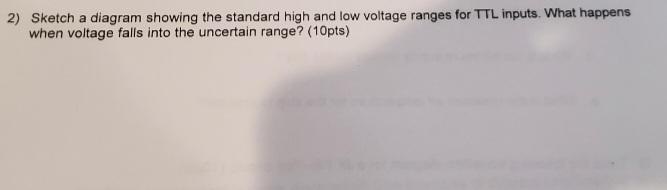 Solved 2) Sketch a diagram showing the standard high and low | Chegg.com