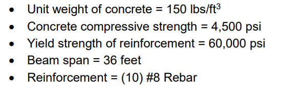 Solved . . Unit weight of concrete = 150 lbs/ft3 Concrete | Chegg.com