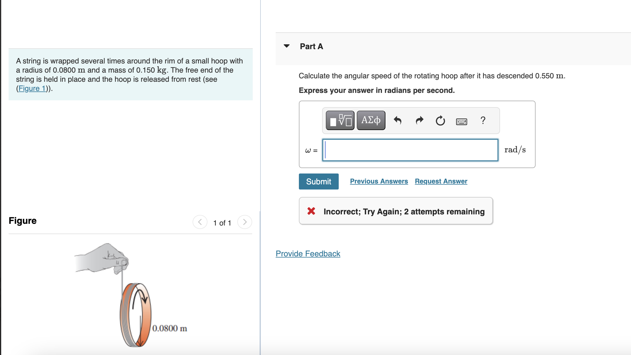 Solved by an EXPERT A string is wrapped several times around the rim of a | Chegg.com