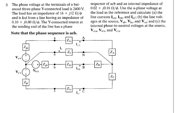 Solved sequence of acb and an internal impedance of The | Chegg.com