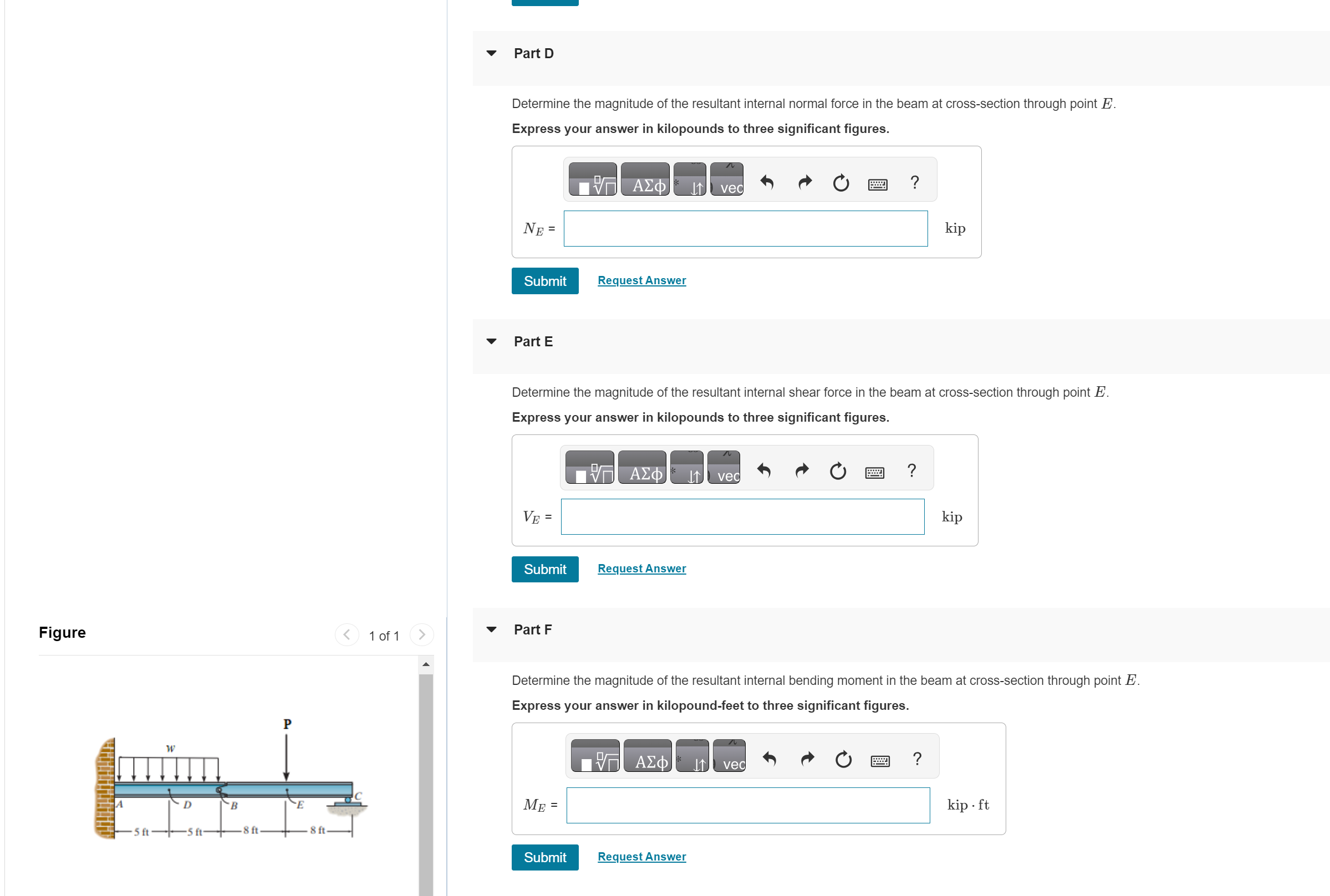 Solved Consider the beam in the figure below. Take w = 4 | Chegg.com