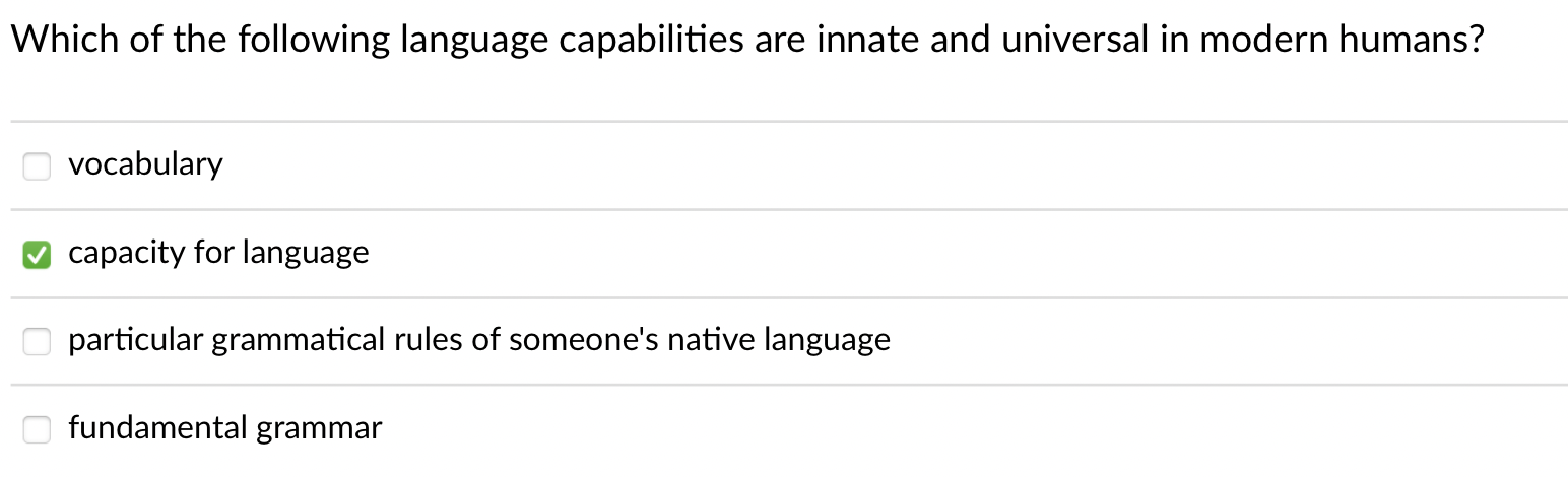Solved Which of the following language capabilities are | Chegg.com