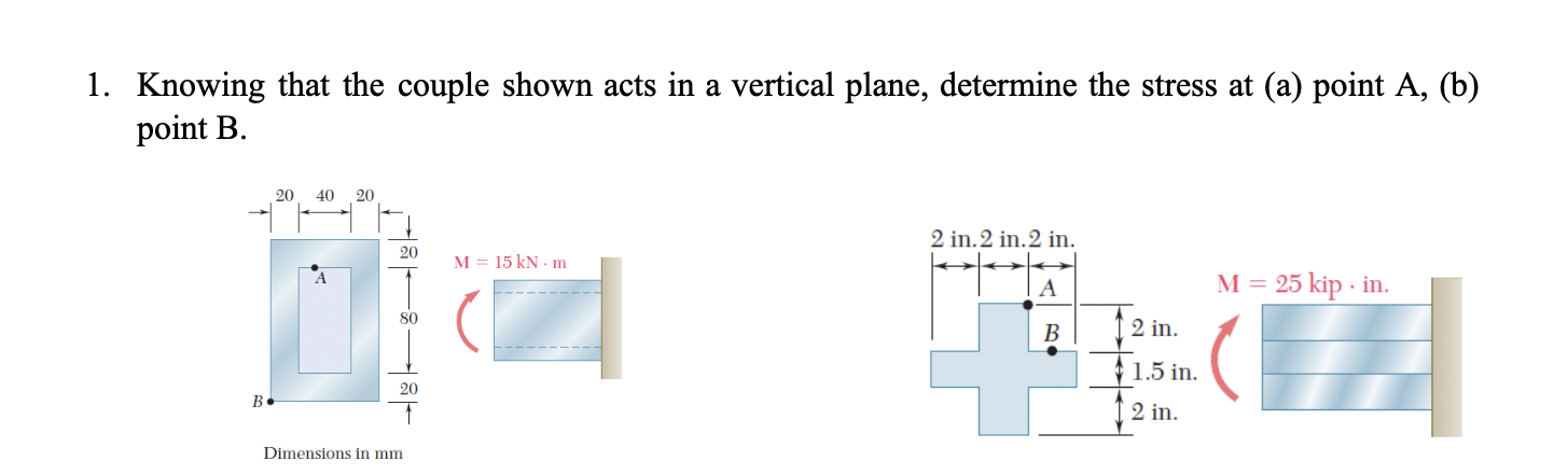 Solved 1. ﻿Knowing that the couple shown acts in a vertical | Chegg.com