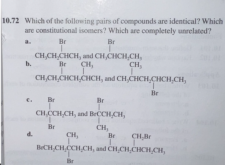 Solved Which of the following pairs of compounds are | Chegg.com
