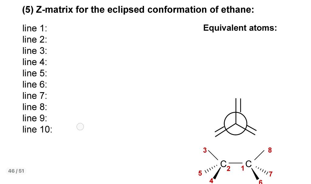 Solved Obtain a Z-matrix for the conformation of | Chegg.com
