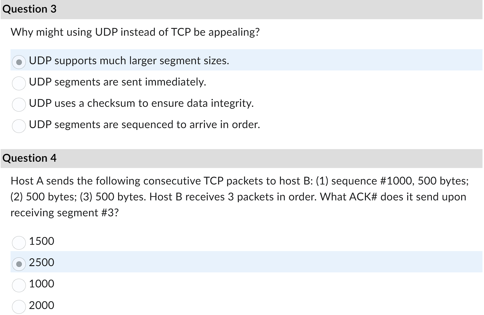 Solved Following the previous problem, host A sends the | Chegg.com