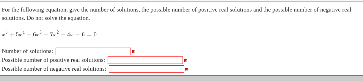 Solved For the following equation, give the number of | Chegg.com