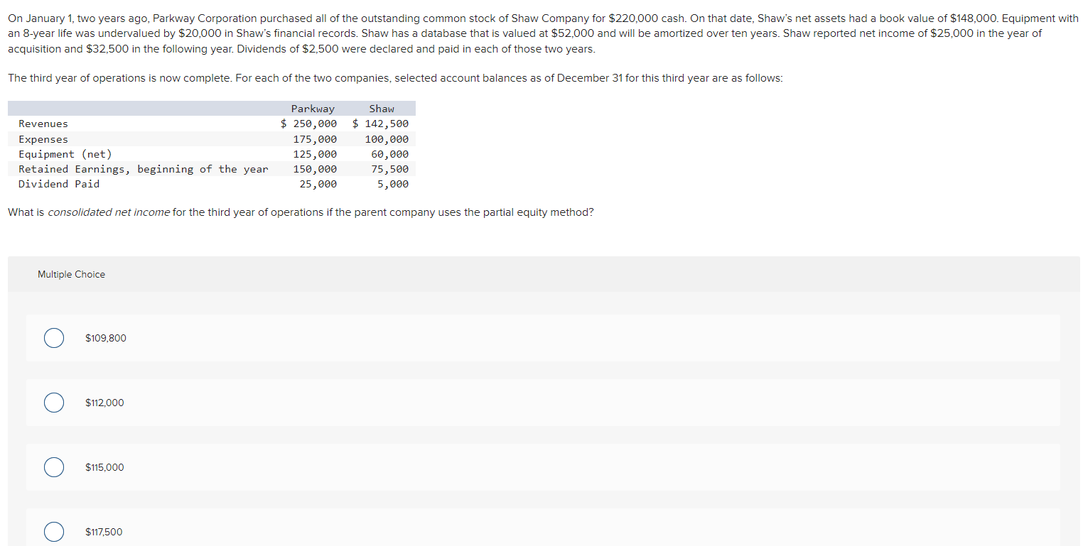 Solved acquisition and $32,500 in the following year. | Chegg.com
