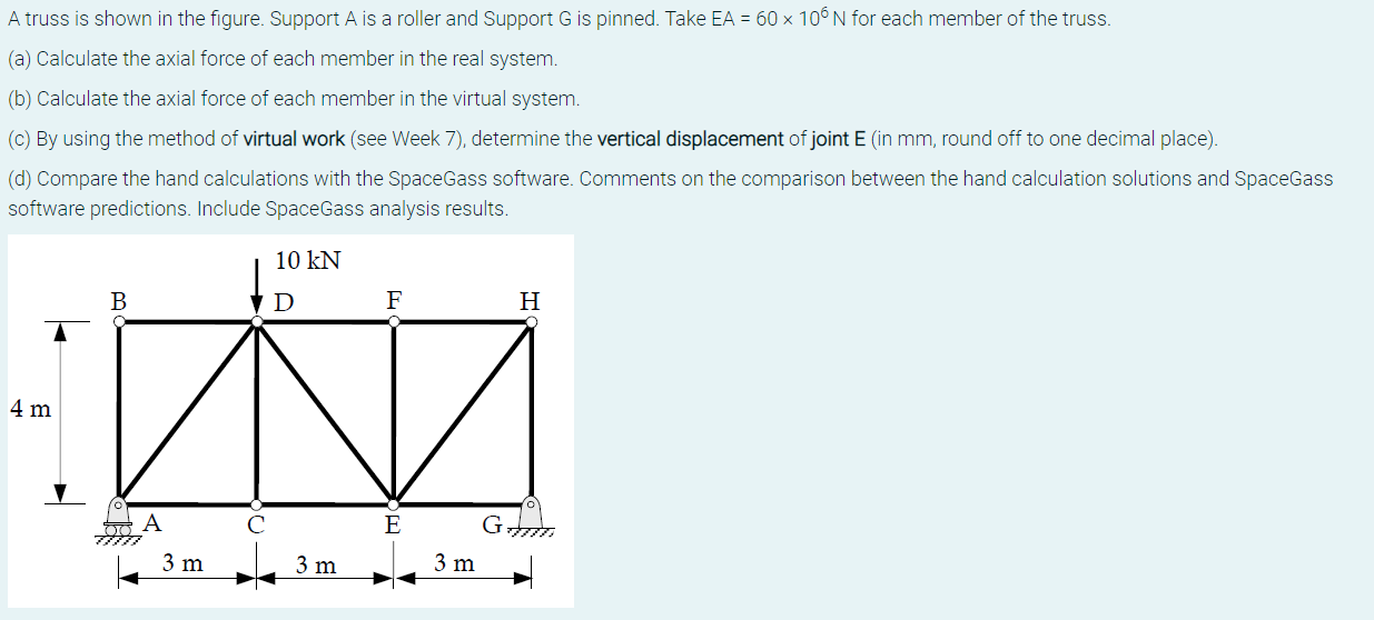 A truss is shown in the figure. Support A is a roller | Chegg.com