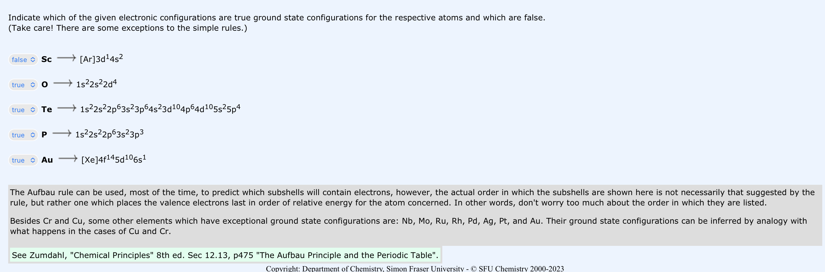 Solved Indicate which of the given electronic configurations | Chegg.com