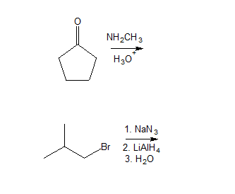 Solved NH2CH3 H20 1. NaN3 2. LiAIH 3. H20 | Chegg.com