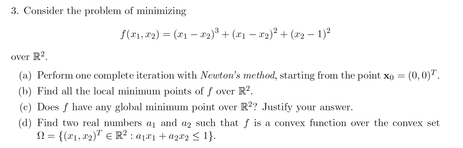 Solved 3. Consider the problem of minimizing | Chegg.com